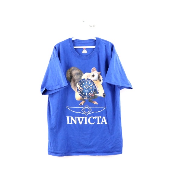 Hanes | Shirts | Vintage Invicta Watch Ice Age Movie T Shirt Blue ...